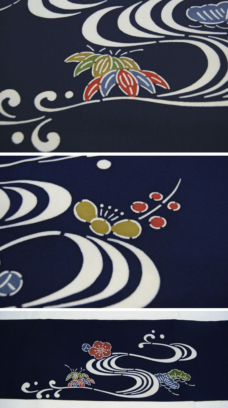 【中古】富貴☆塩瀬染九寸名古屋帯 流れに松竹梅☆1698B 中古の落札情報詳細 - Yahoo!オークション落札価格検索 オークフリー
